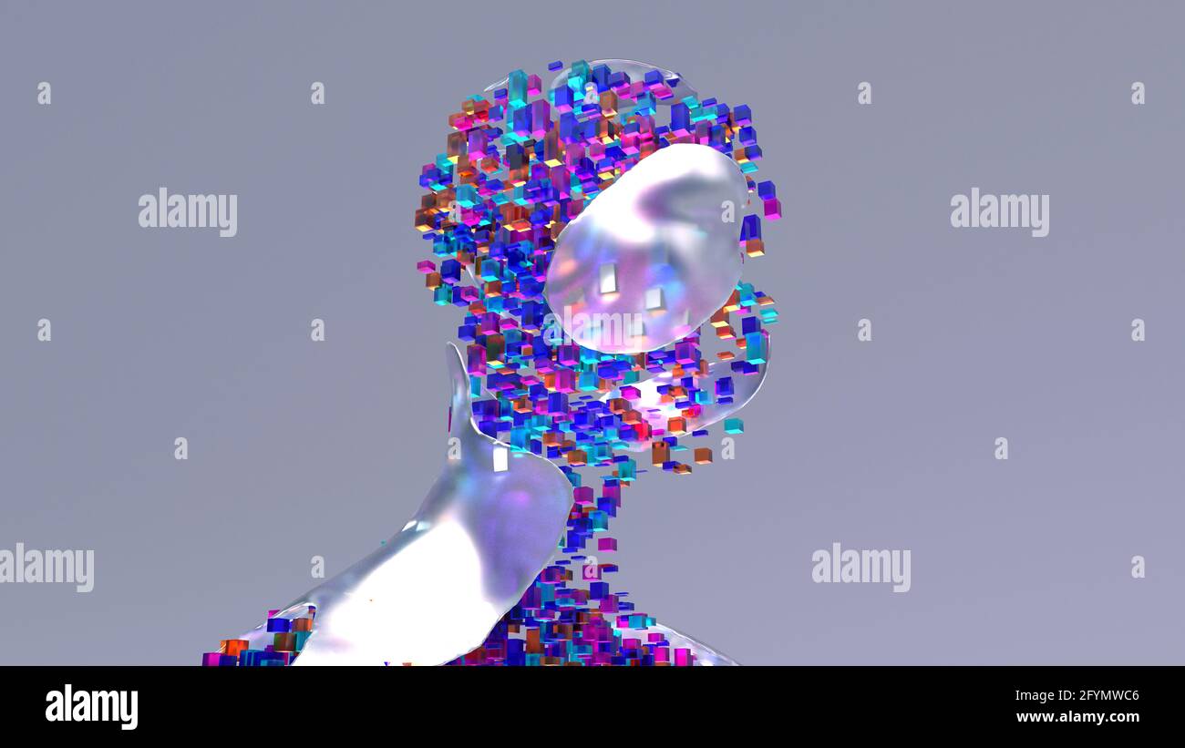 Human building blocks, conceptual illustration Stock Photo - Alamy