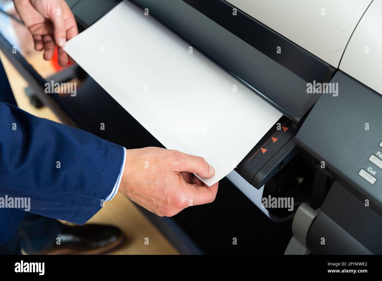 Wide format printer for paper in tipography Stock Photo - Alamy