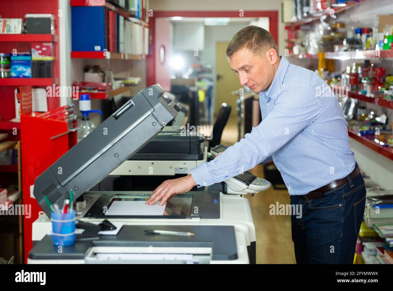 Copier in a printer room hi-res stock photography and images - Alamy