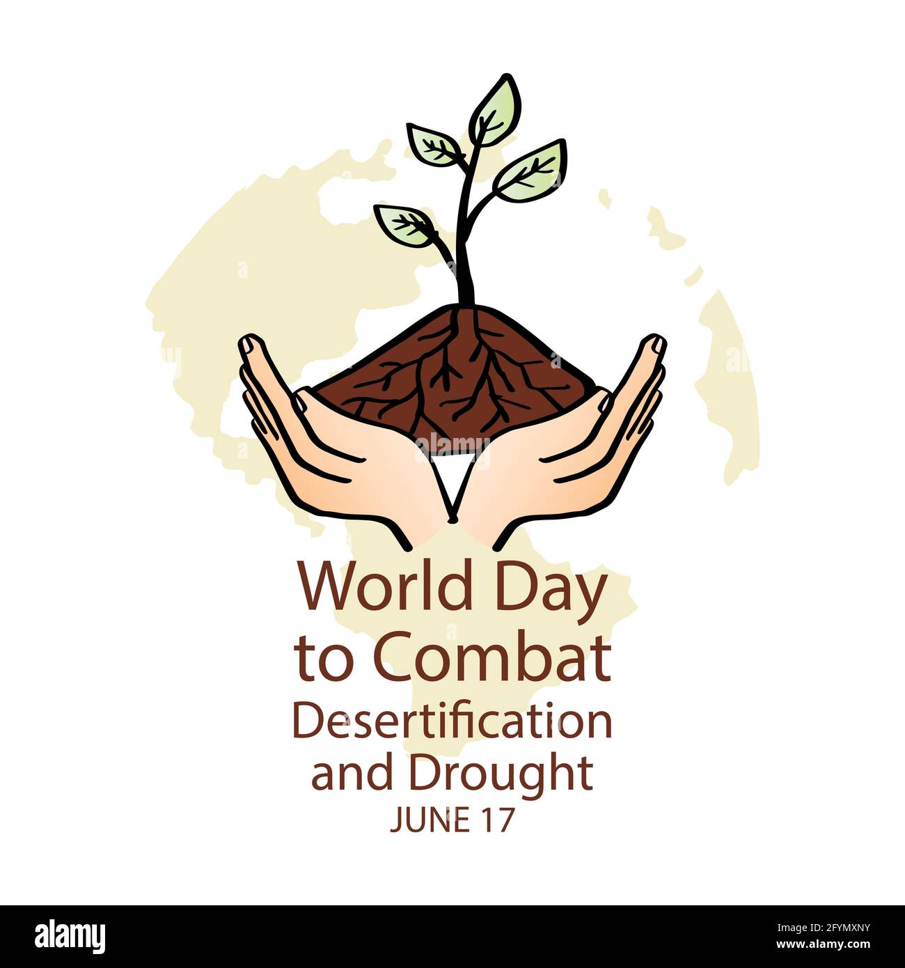 World Day to Combat Desertification and Drought. Poster concept Stock ...
