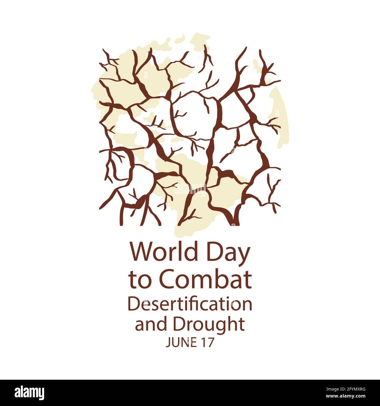 World Day to Combat Desertification and Drought. Poster concept Stock ...