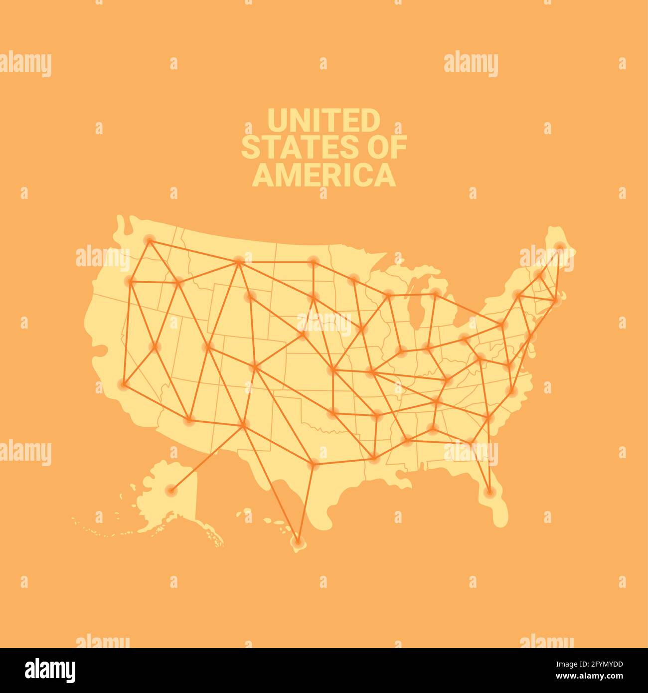usa interconnection map Stock Vector Image & Art - Alamy