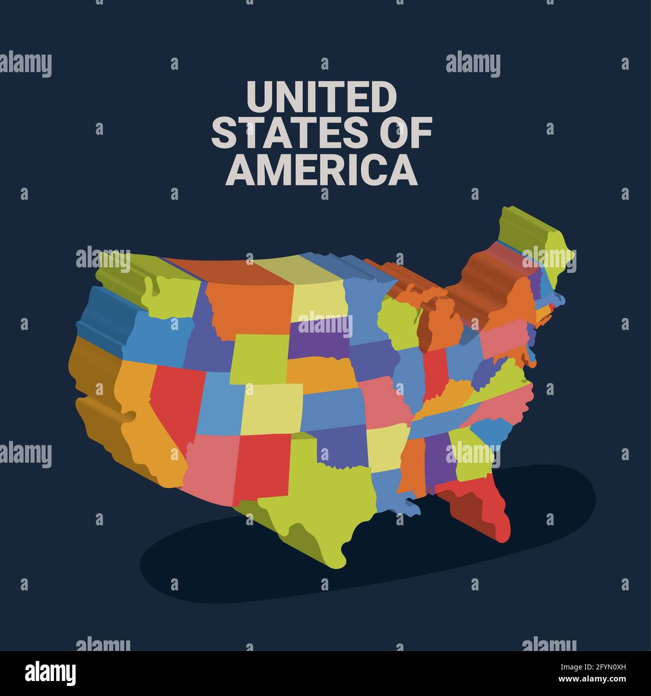 3d usa map Stock Vector Image & Art - Alamy