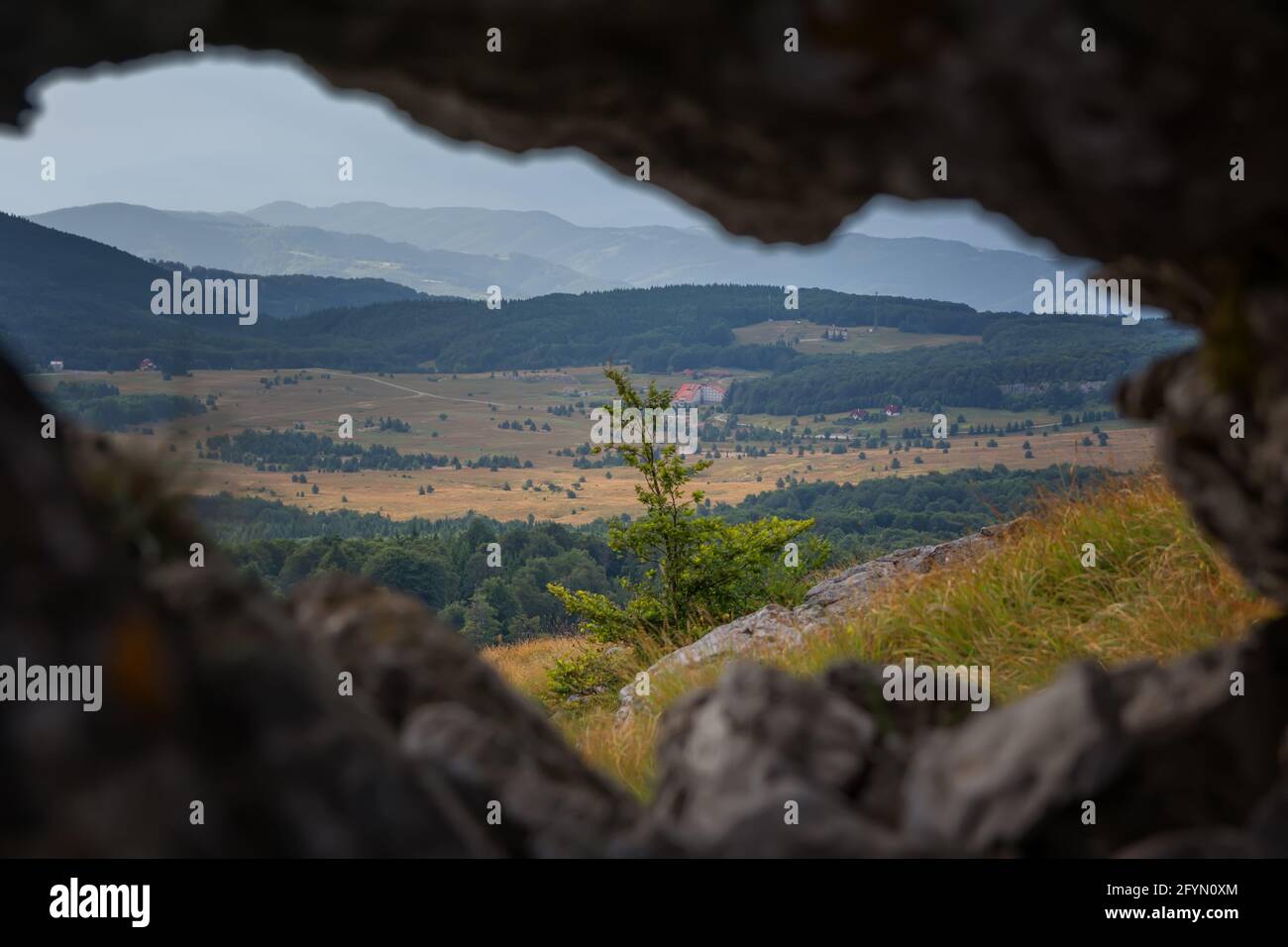 Ispolin Peak in Uzana - the geographic center of Bulgaria Stock Photo ...