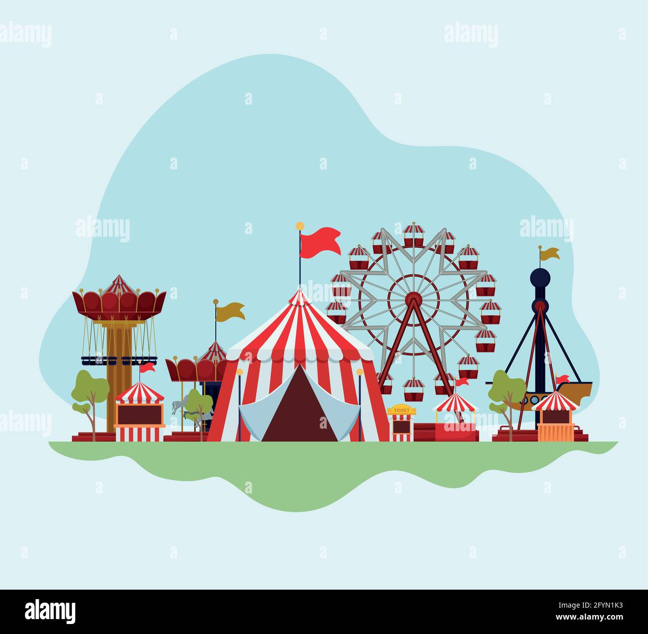 attractions and fair Stock Vector Image & Art - Alamy
