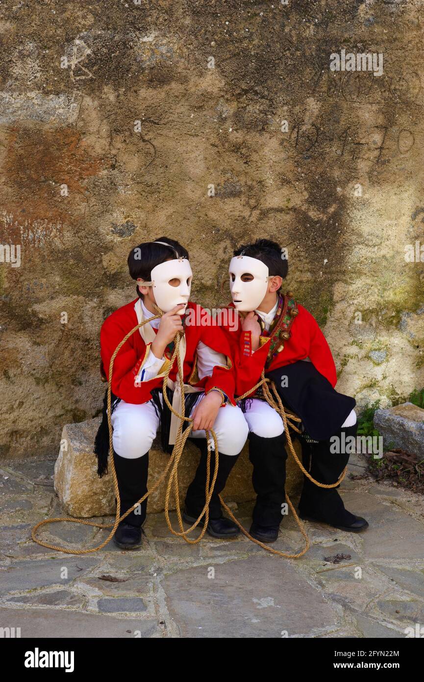 Italy, Sardinia, Nuoro province, Mamoiada village, Canival with ...