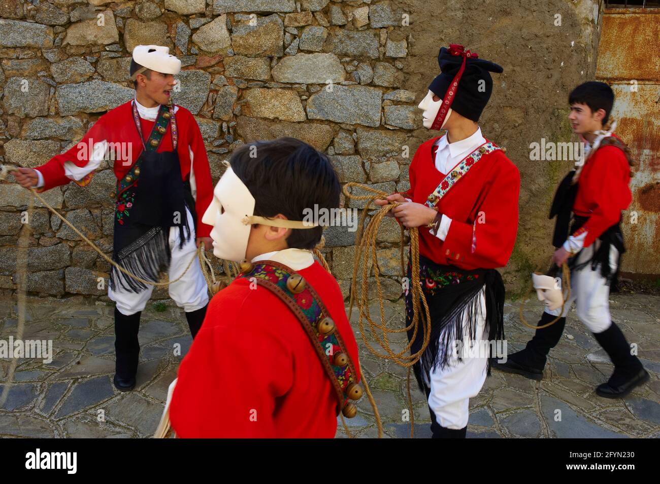 Italy, Sardinia, Nuoro province, Mamoiada village, Canival with ...