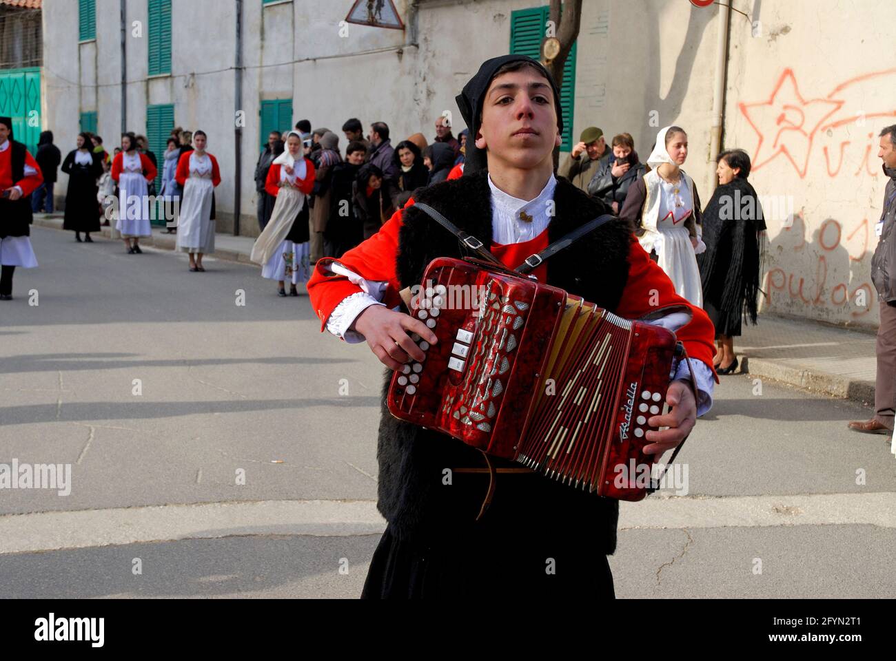 Italy, Sardinia, Nuoro province, Mamoiada village, Canival with ...