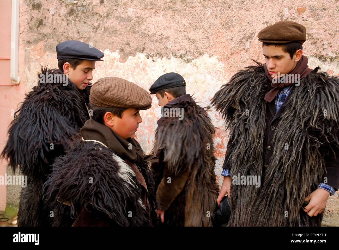 Italy, Sardinia, Nuoro province, Mamoiada village, Canival with ...