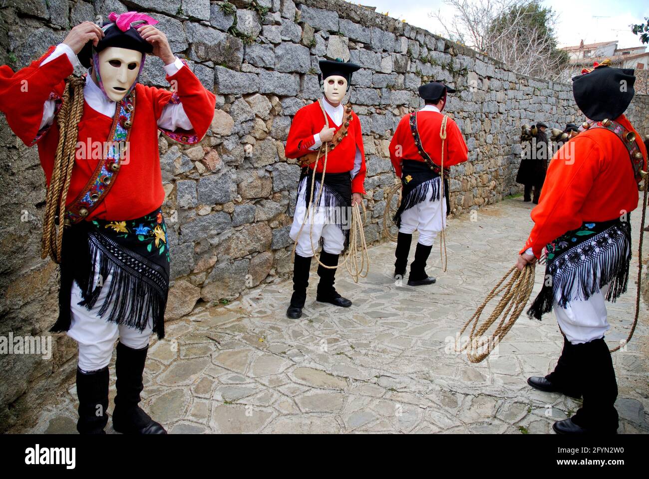 Italy, Sardinia, Nuoro province, Mamoiada village, Canival with ...