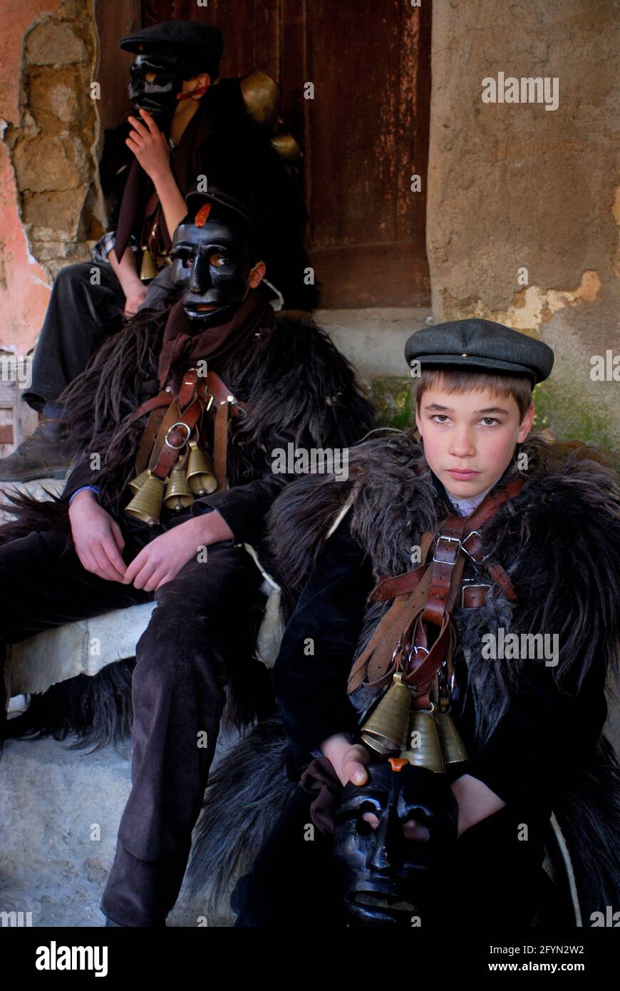 Italy, Sardinia, Nuoro province, Mamoiada village, Canival with ...
