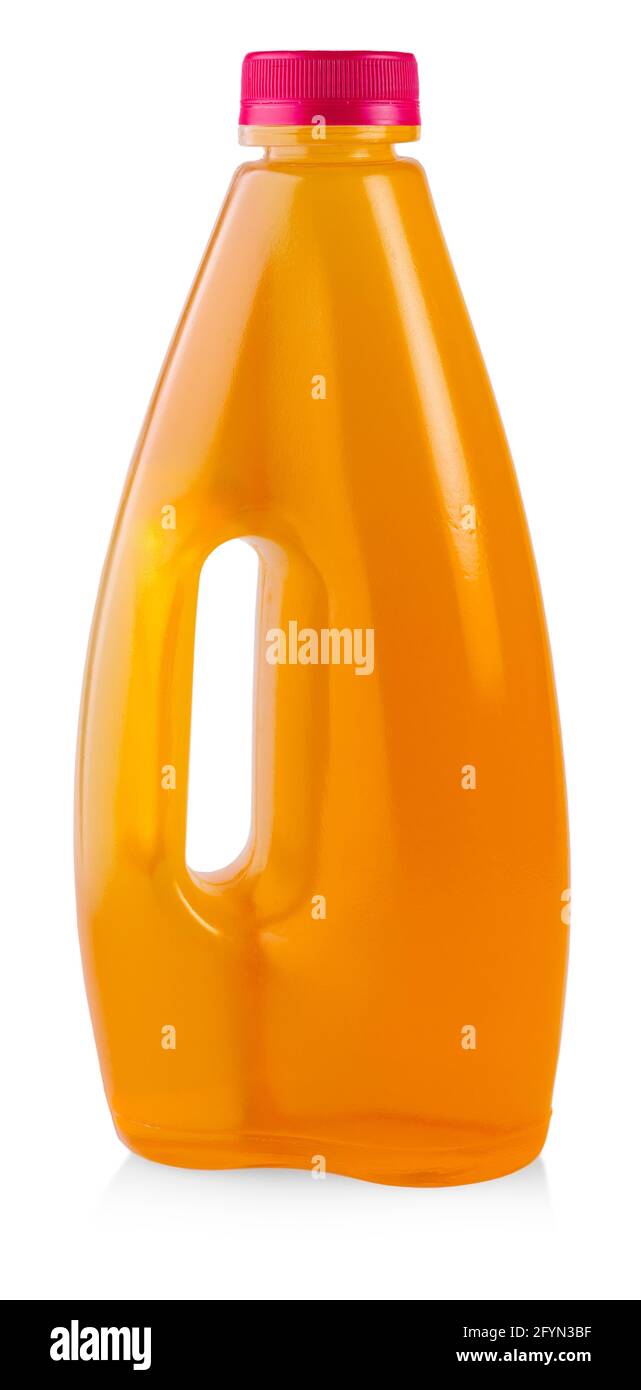 juice in plastic bottle isolated on white background Stock Photo - Alamy
