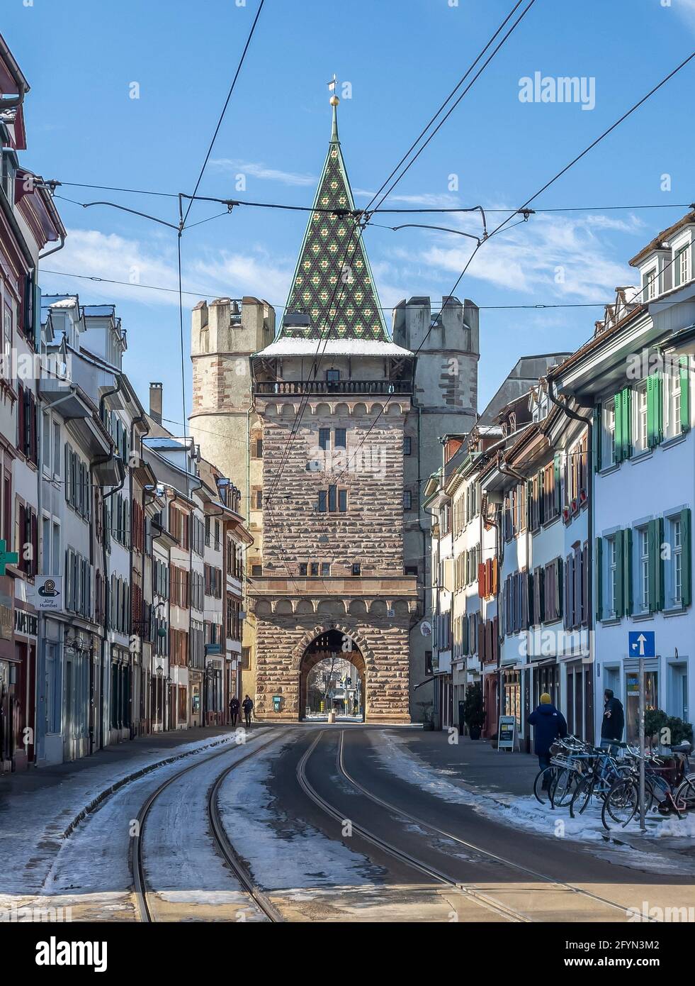 Basel town city winter snow hi-res stock photography and images - Alamy