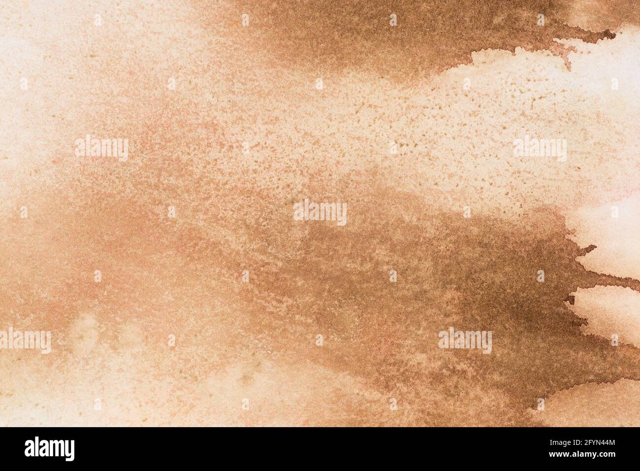 brown watercolor painted background on paper texture Stock Photo - Alamy