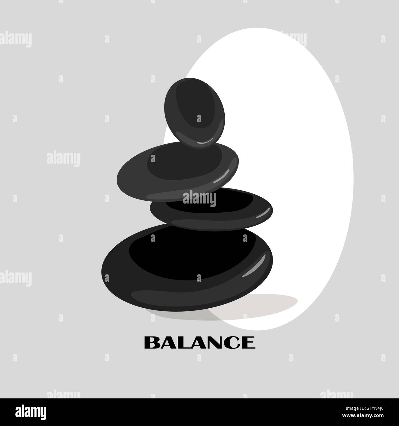 Stone balance black and white design .Vector Stock Vector Image & Art ...