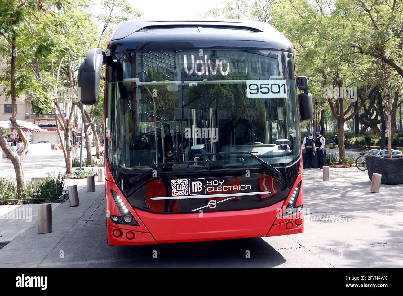 Mexico City, Mexico. 28th May, 2021. An electric bus from the ...