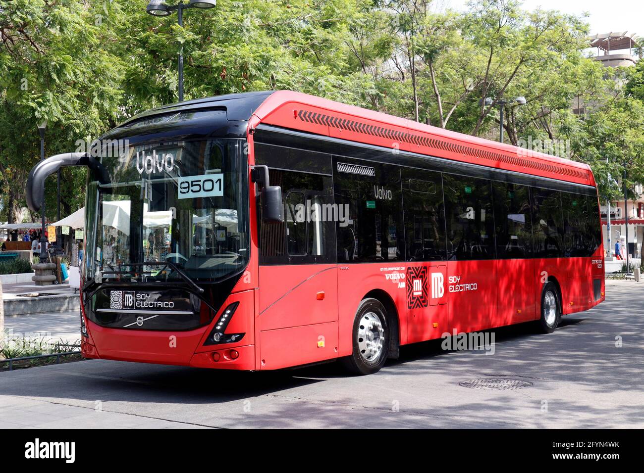 Mexico City, Mexico. 28th May, 2021. An electric bus from the ...