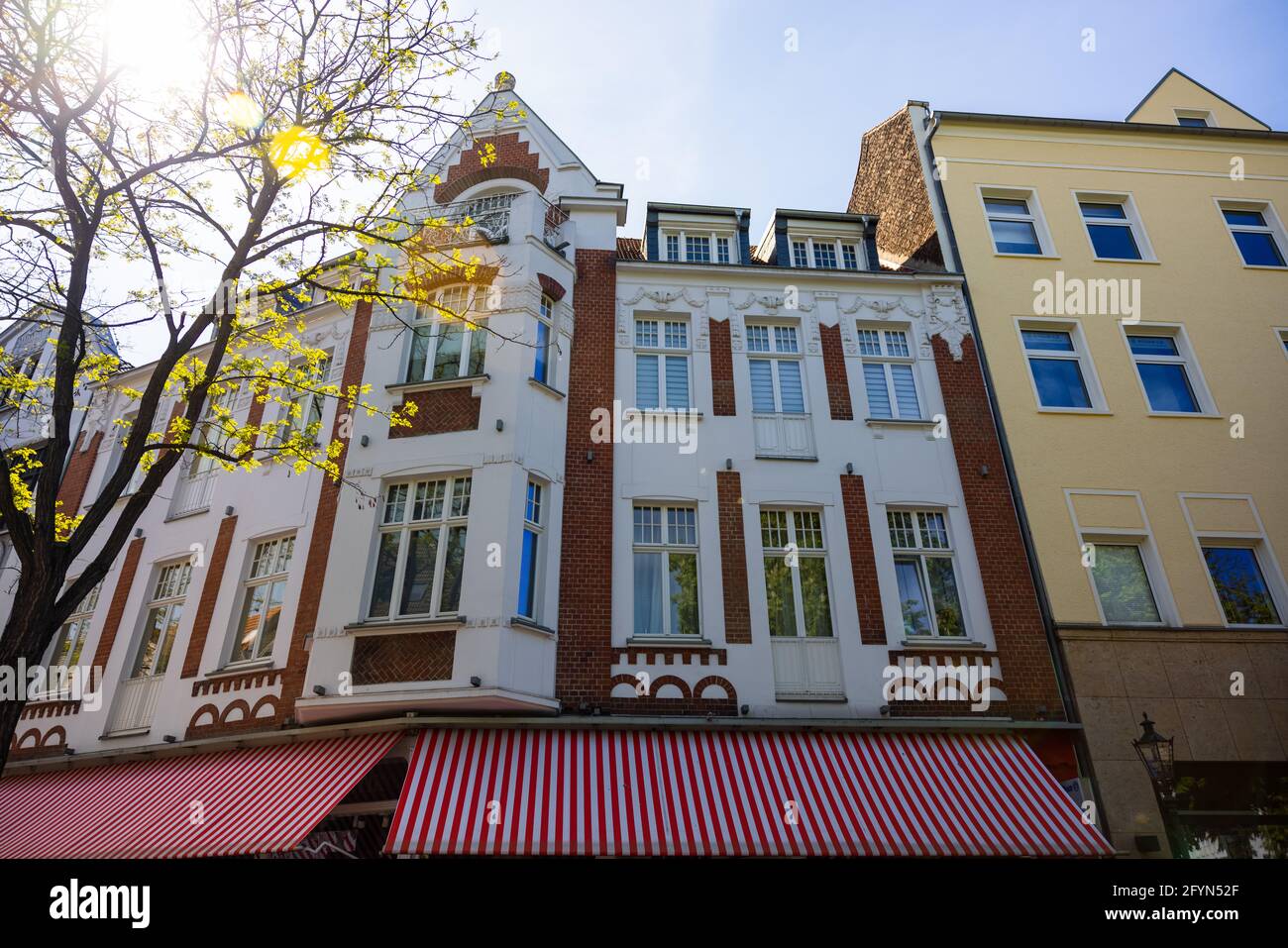 Colorful old style buildings Stock Photo - Alamy