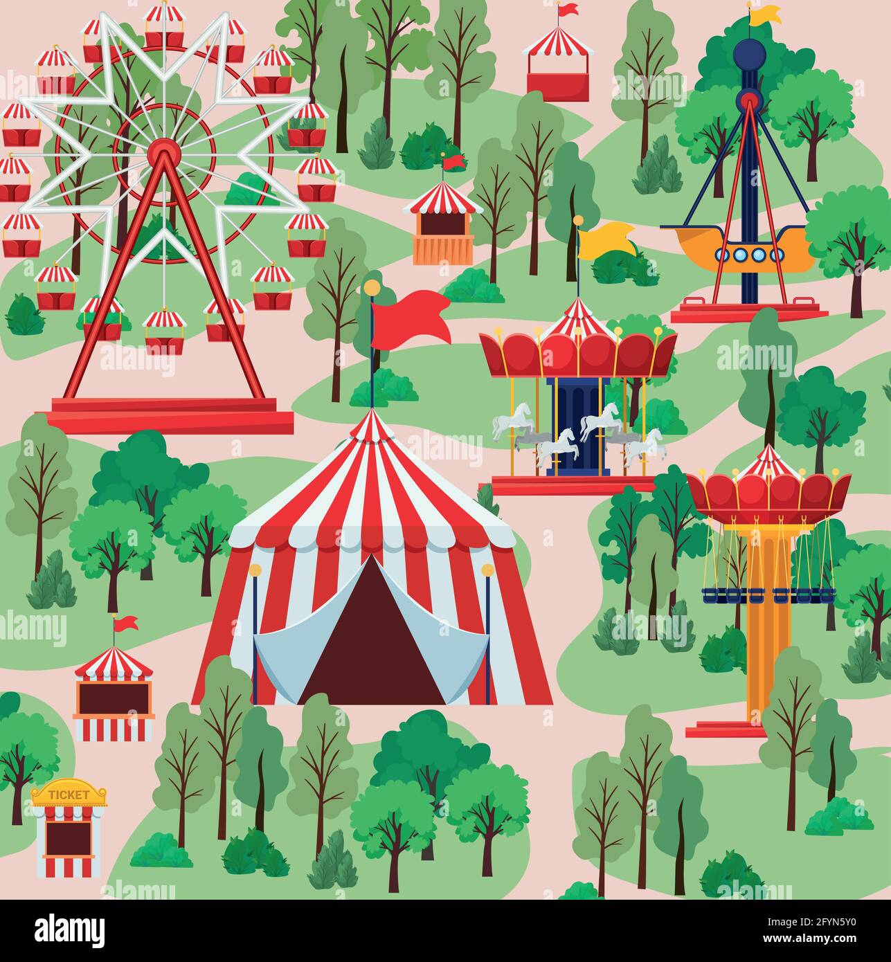 amusement park design Stock Vector Image & Art - Alamy