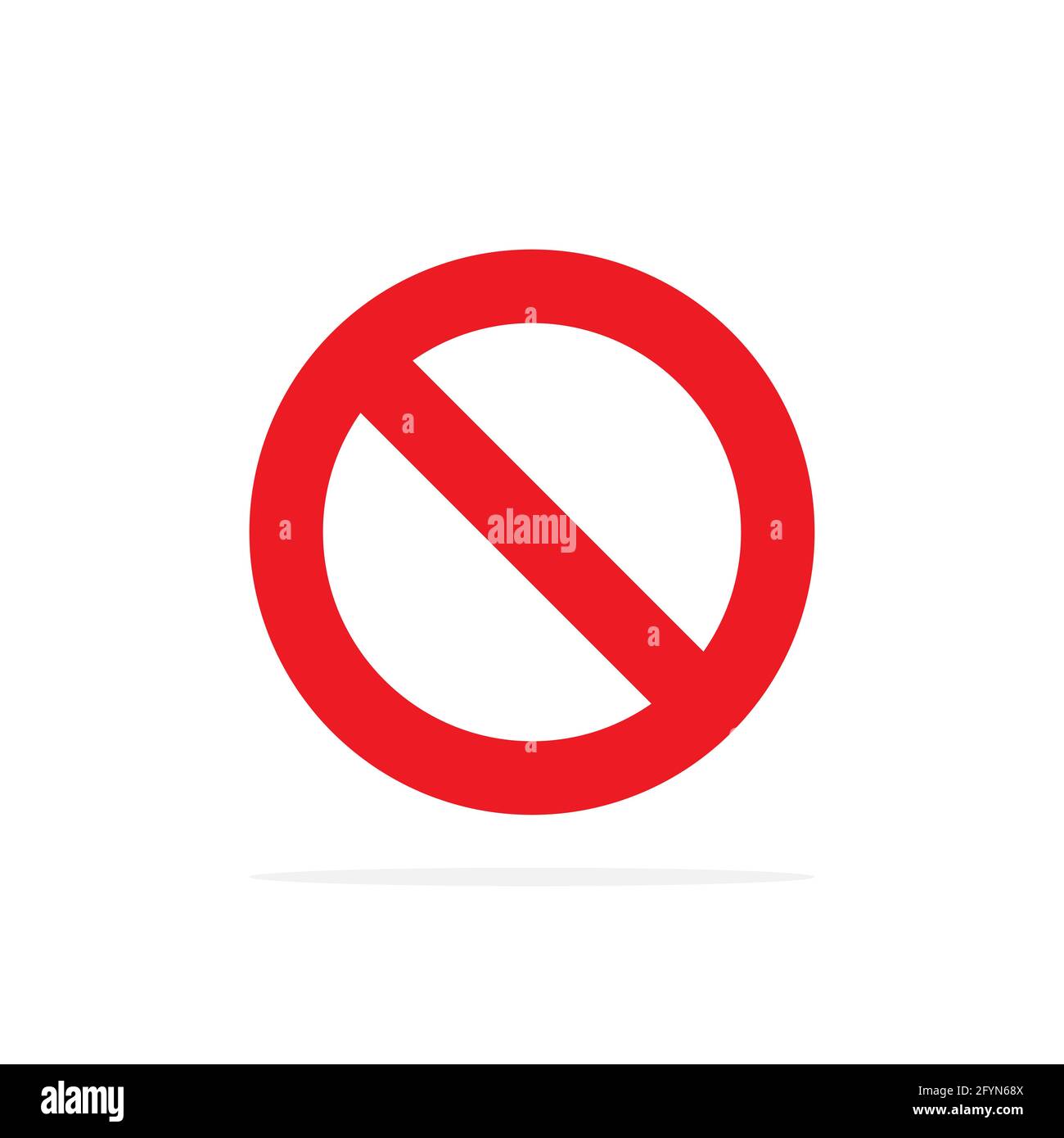 No symbol icon. Prohibition red stop sign. No entry. Not allowed ...