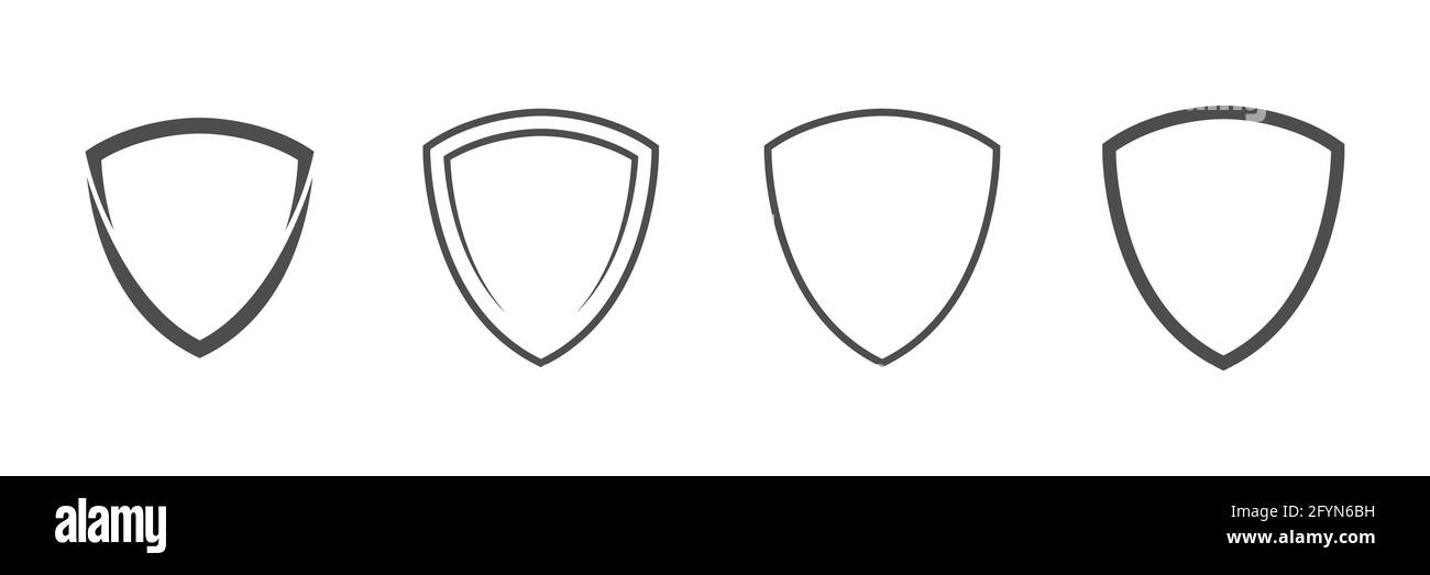 Shield icon set. Shielding symbols. Security and protector sign ...