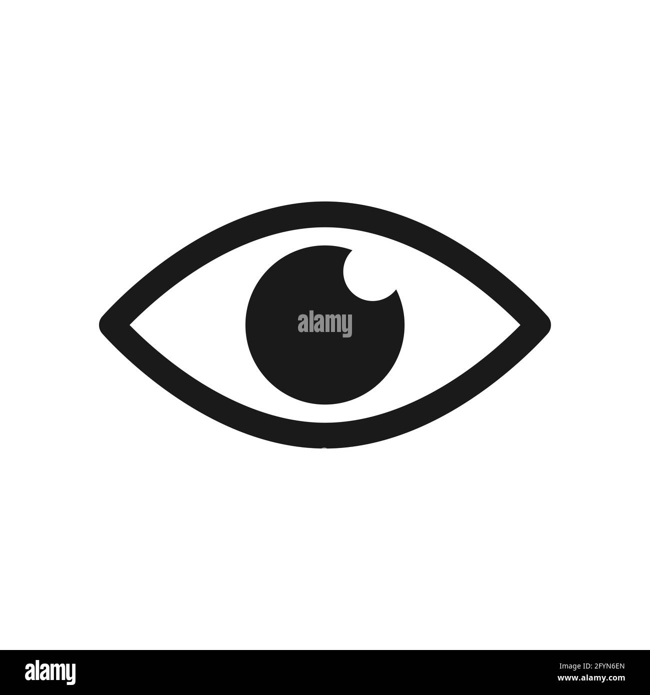 Eye vector icon. Eyeball symbol. Isolated on white background Stock ...