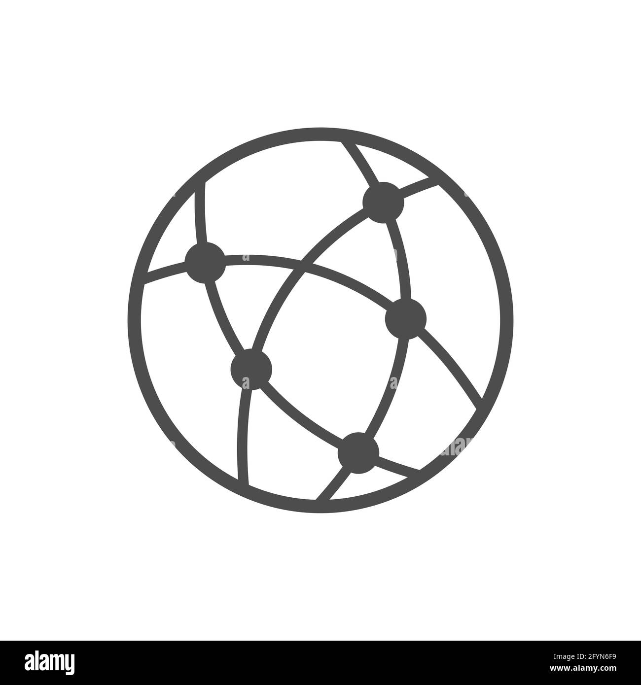 Global technology icon. Social network symbol. Vector isolated on white ...