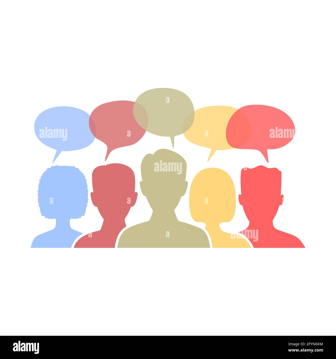 People communication symbol. Brainstorming concept. Discussion with ...