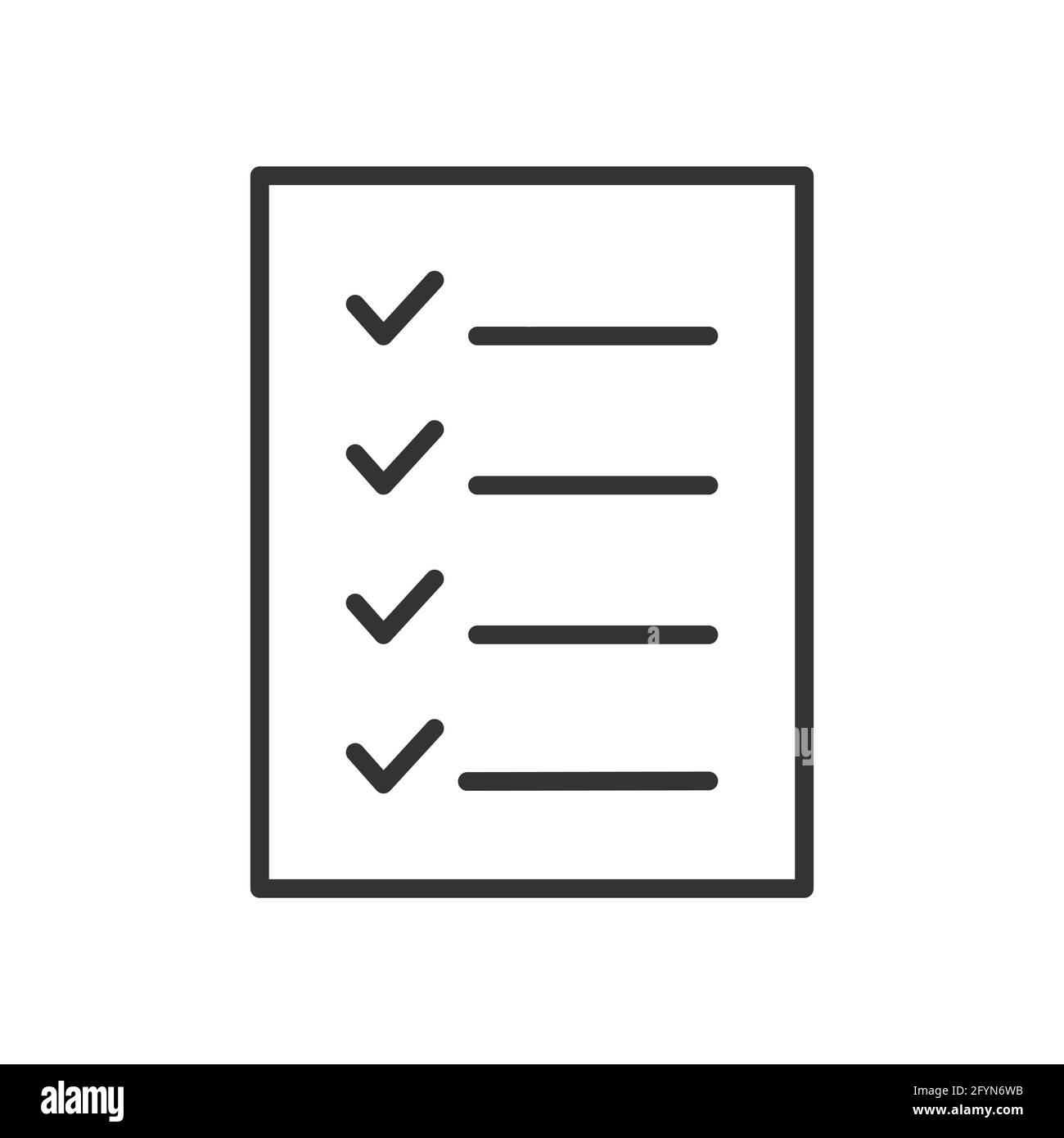 Checklist icon. Approve Clipboard linear symbol vector illustration ...
