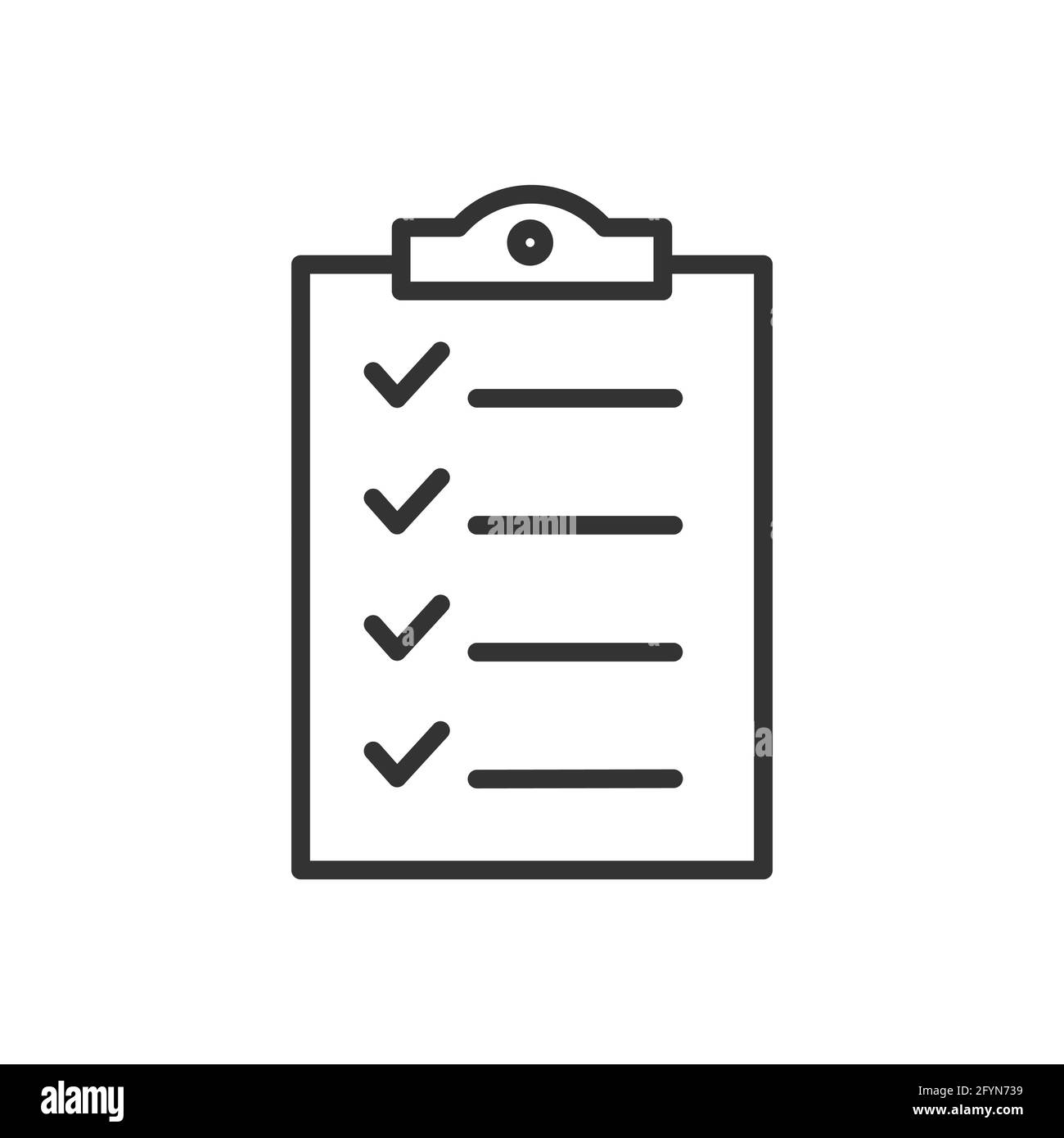 Checklist icon. Approve Clipboard linear symbol vector illustration ...