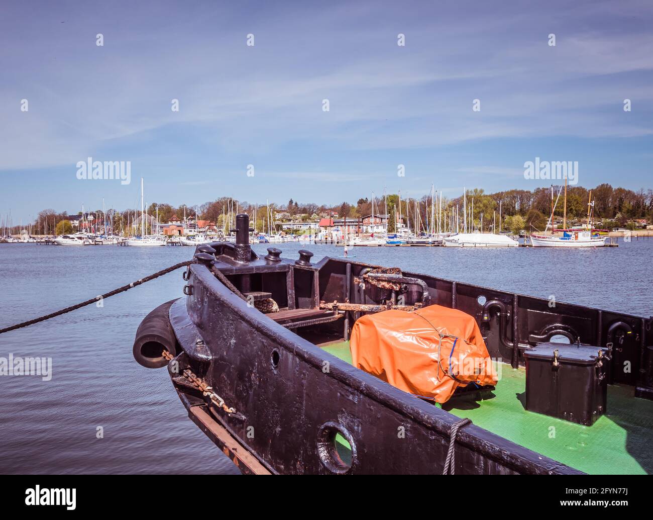 View of the marina in Rostock on the Baltic Sea Stock Photo - Alamy