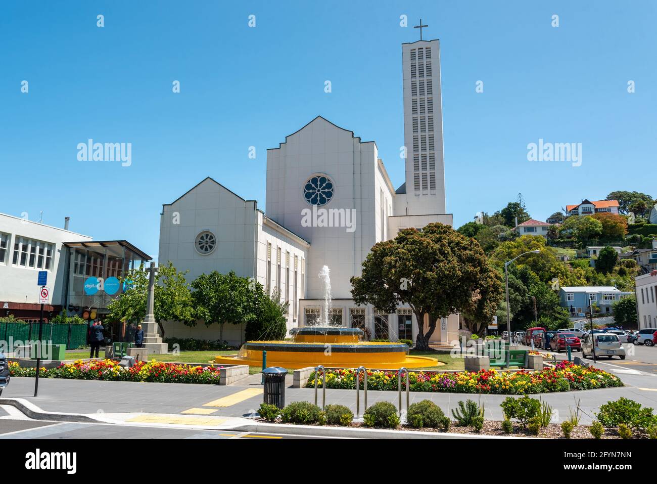 Famous Art Deco buildings in downtown Napier, North Island of New ...