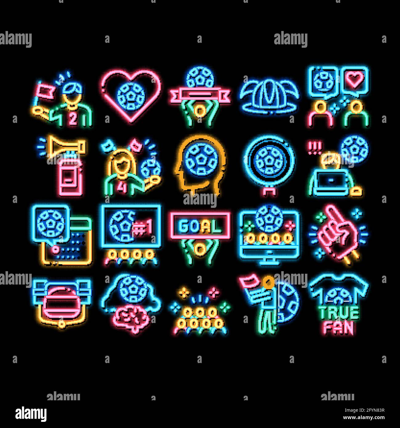 Vintage soccer fan Stock Vector Images - Alamy