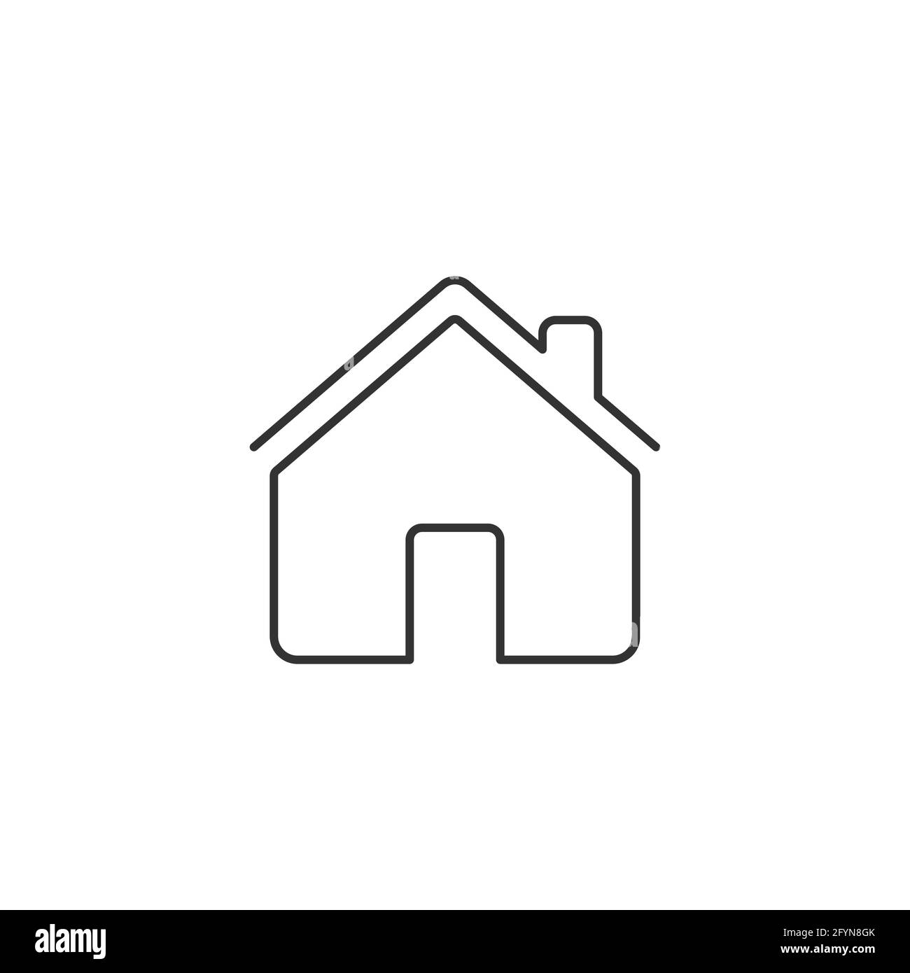 Home icon. House black pictogram. Home page concept. Building ...