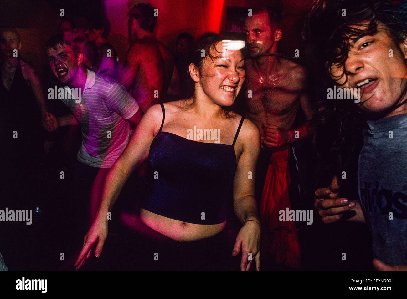 People dancing at Club Aquarium, 256-260 Old Street, London, UK. 17 Aug ...