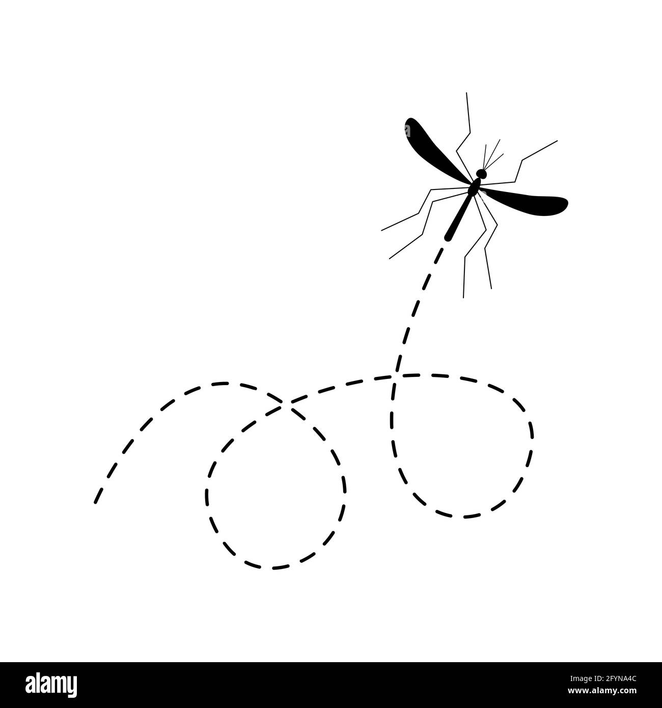 Flying Mosquito Illustration