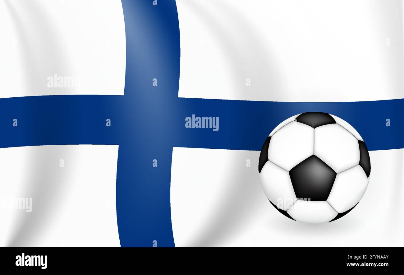 Concept Football game background Finland with flag. Championship ...