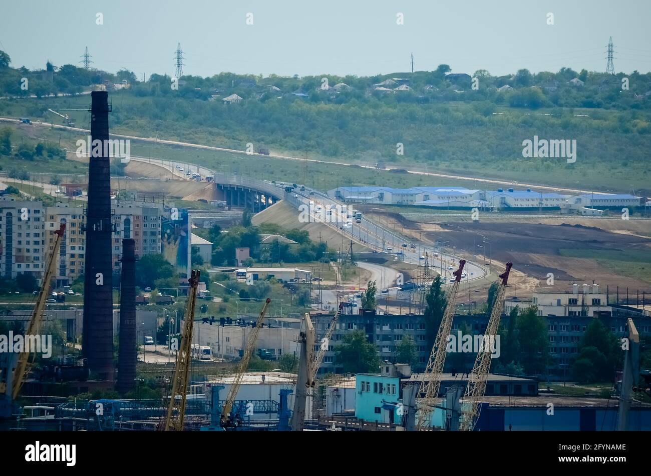 Kerch,Crimea - 17 05 2018: Photos of Crimean bridge -construction of ...