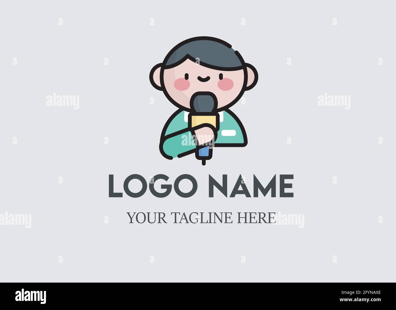 news media logo , call center logo or journalism icons Stock Vector ...