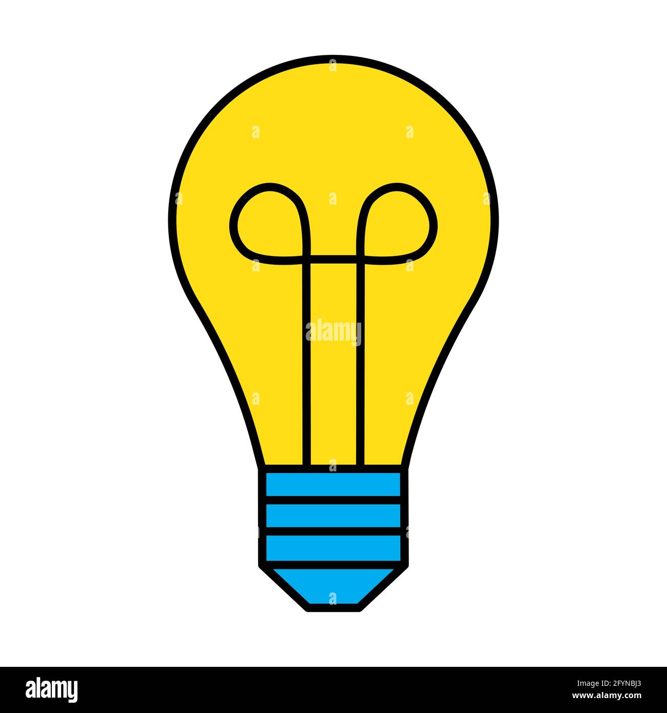 Simple Bulb Icon Isolated on White. Vector Illustration Stock Vector ...