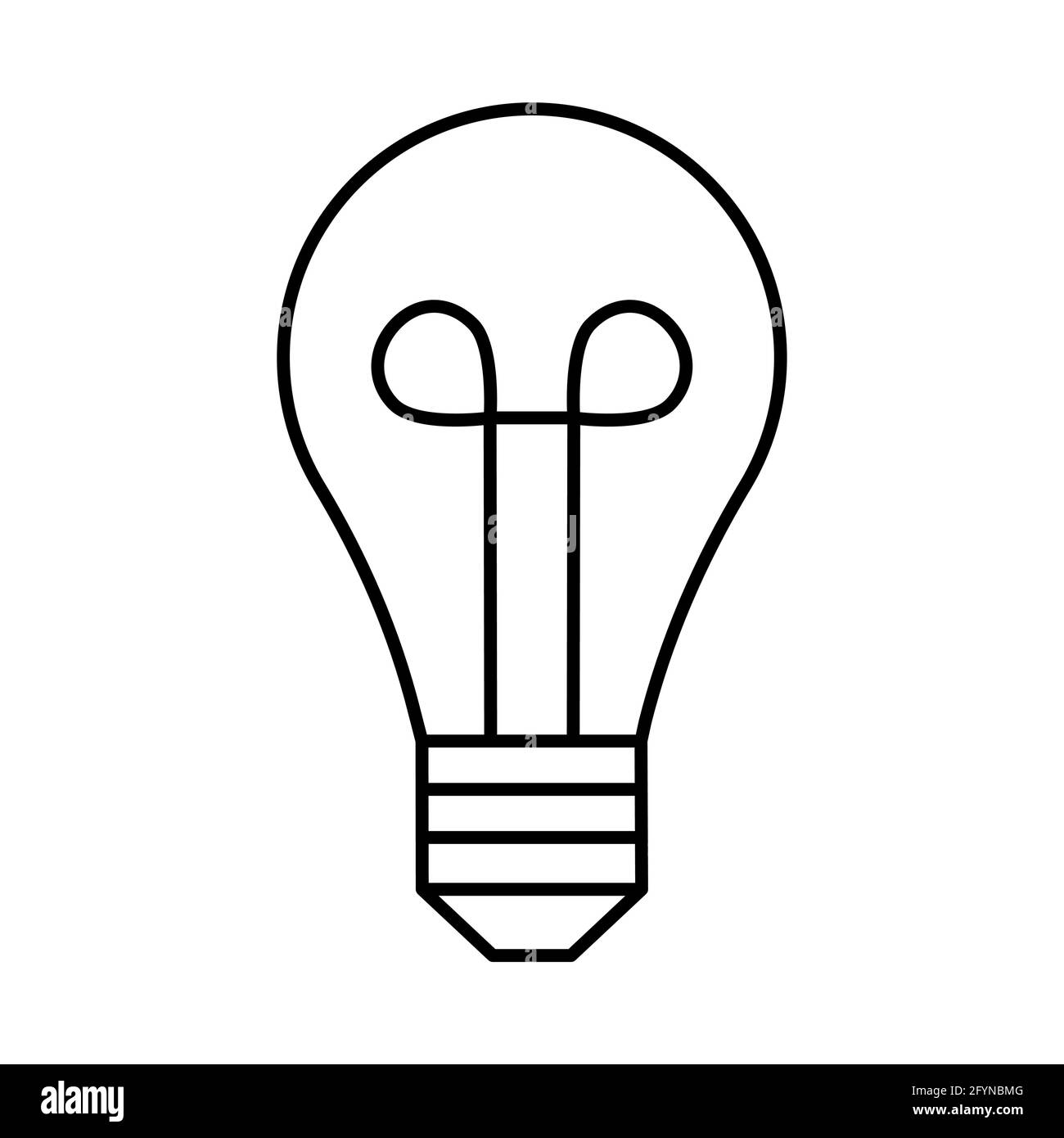 Simple Bulb Icon Isolated on White. Vector Illustration Stock Vector ...