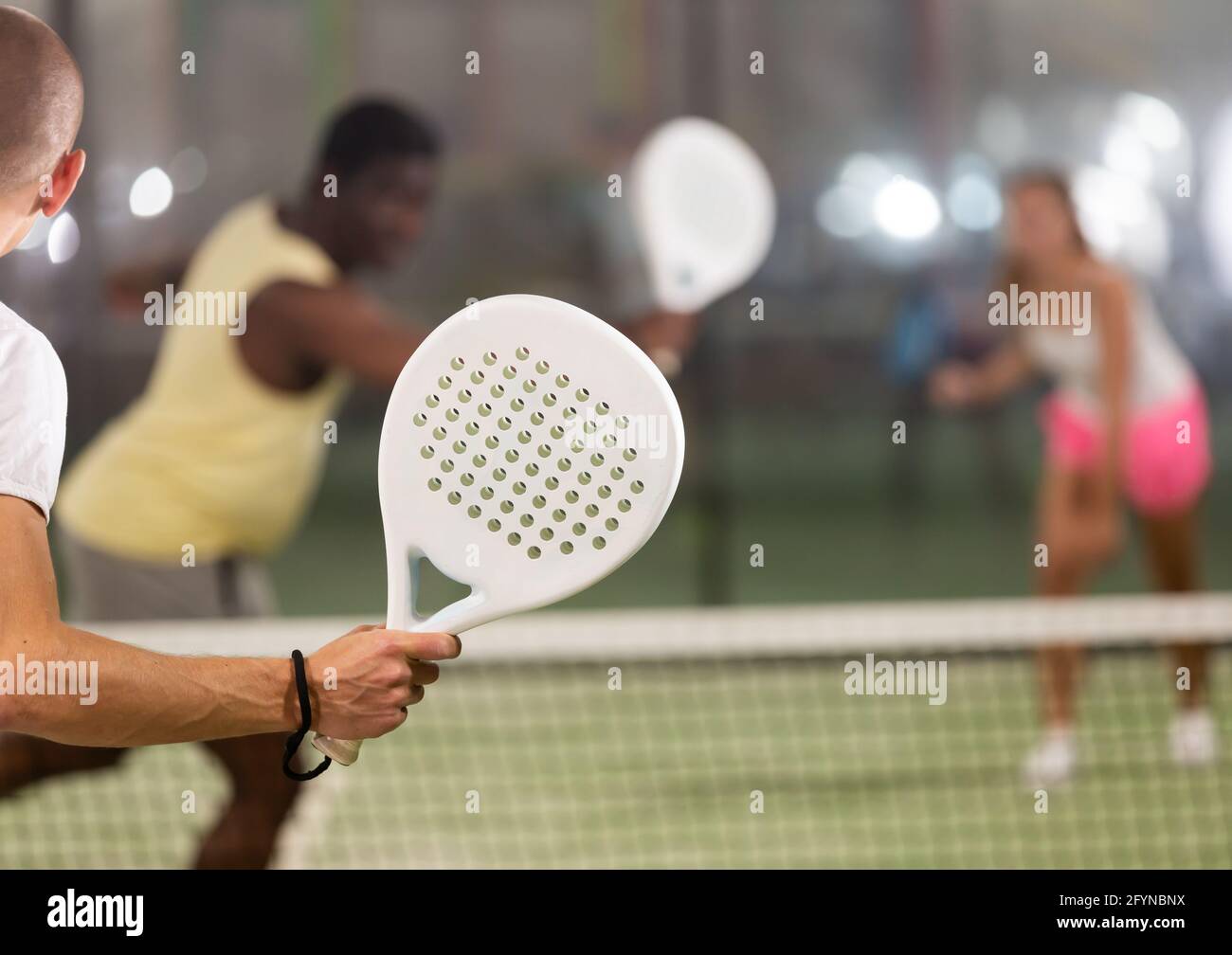 Practicing friends hitting tennis hi-res stock photography and images ...