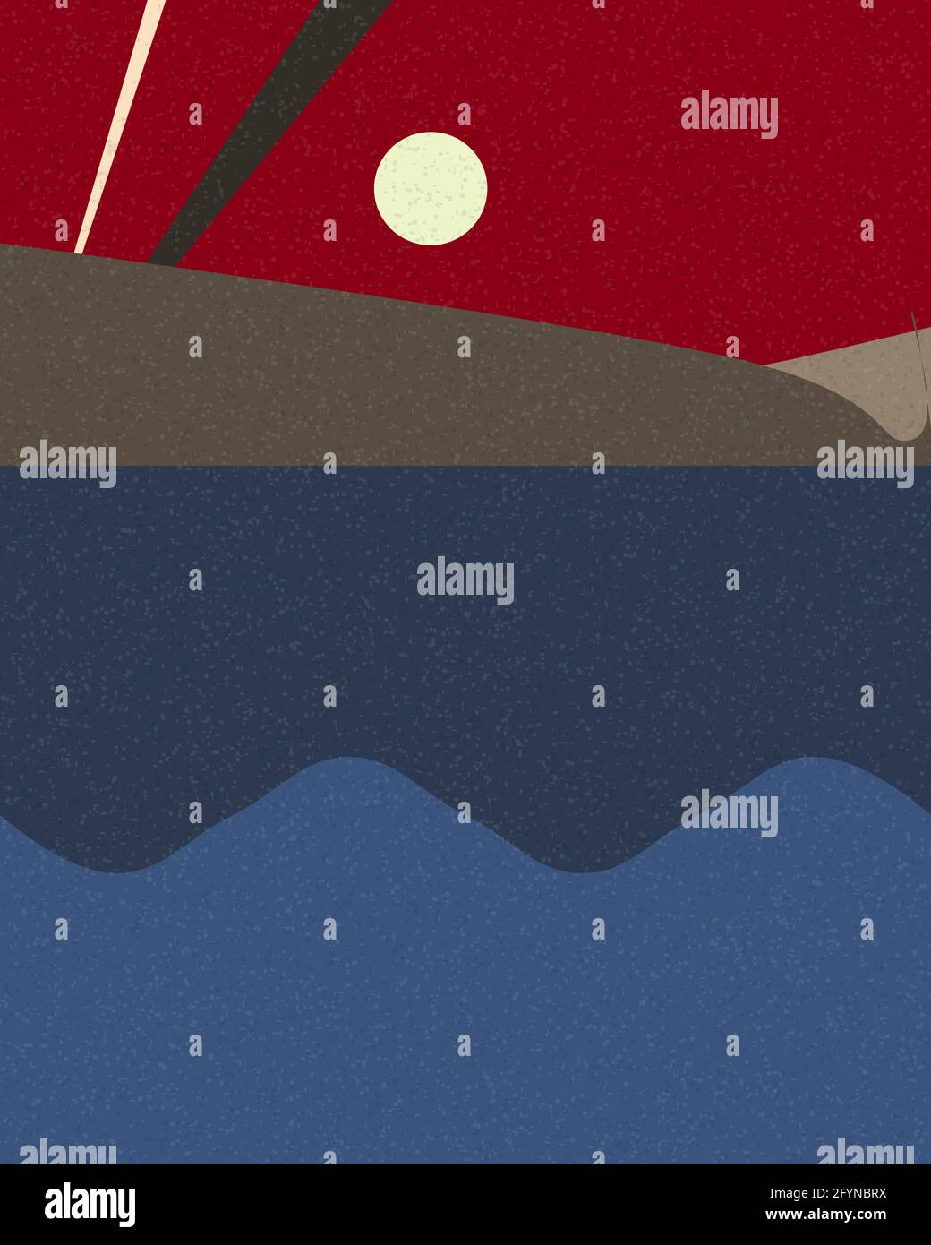 Geometric landscape silhouette generative art poster illustration Stock ...