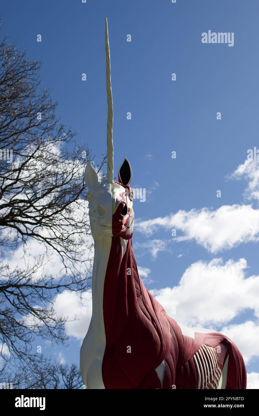 Myth Sculpture by Damien Hurst at Yorkshire Sculpture Park Stock Photo ...