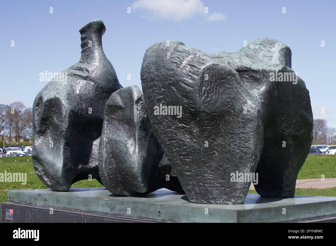Three Piece Reclining Figure No.1 Sculpture by Henry Moore at Yorkshire Sculpture Park Stock ...
