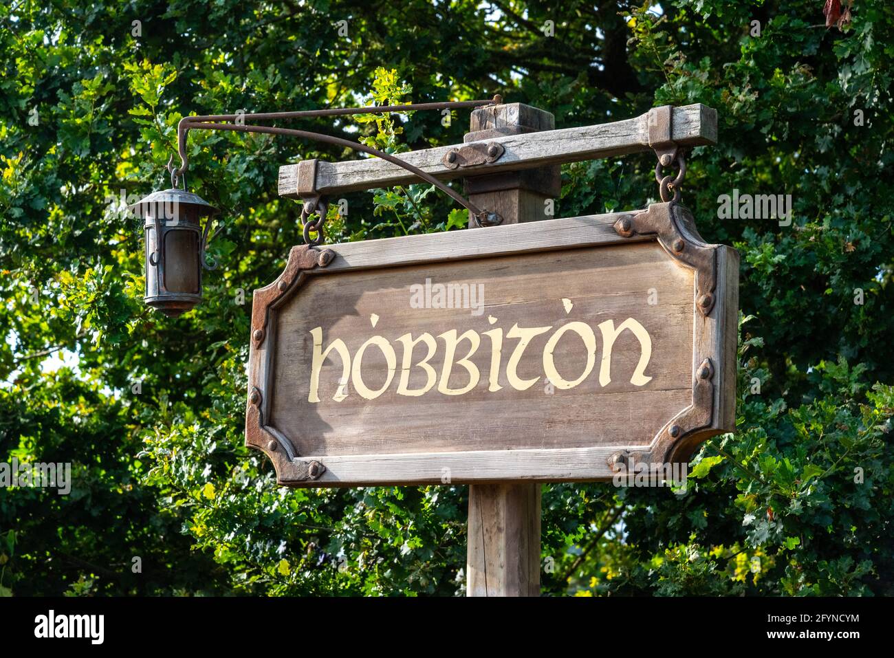 Hobbiton village sign from the movies The Hobbit and Lord of the Rings ...