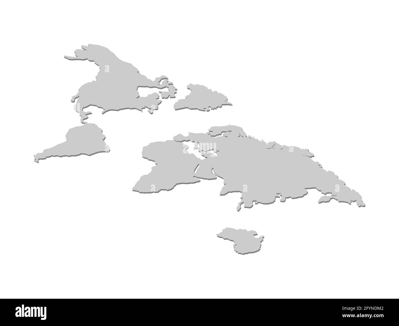 Isometric world map. Gray Earth map. Vector illustration isolated on ...