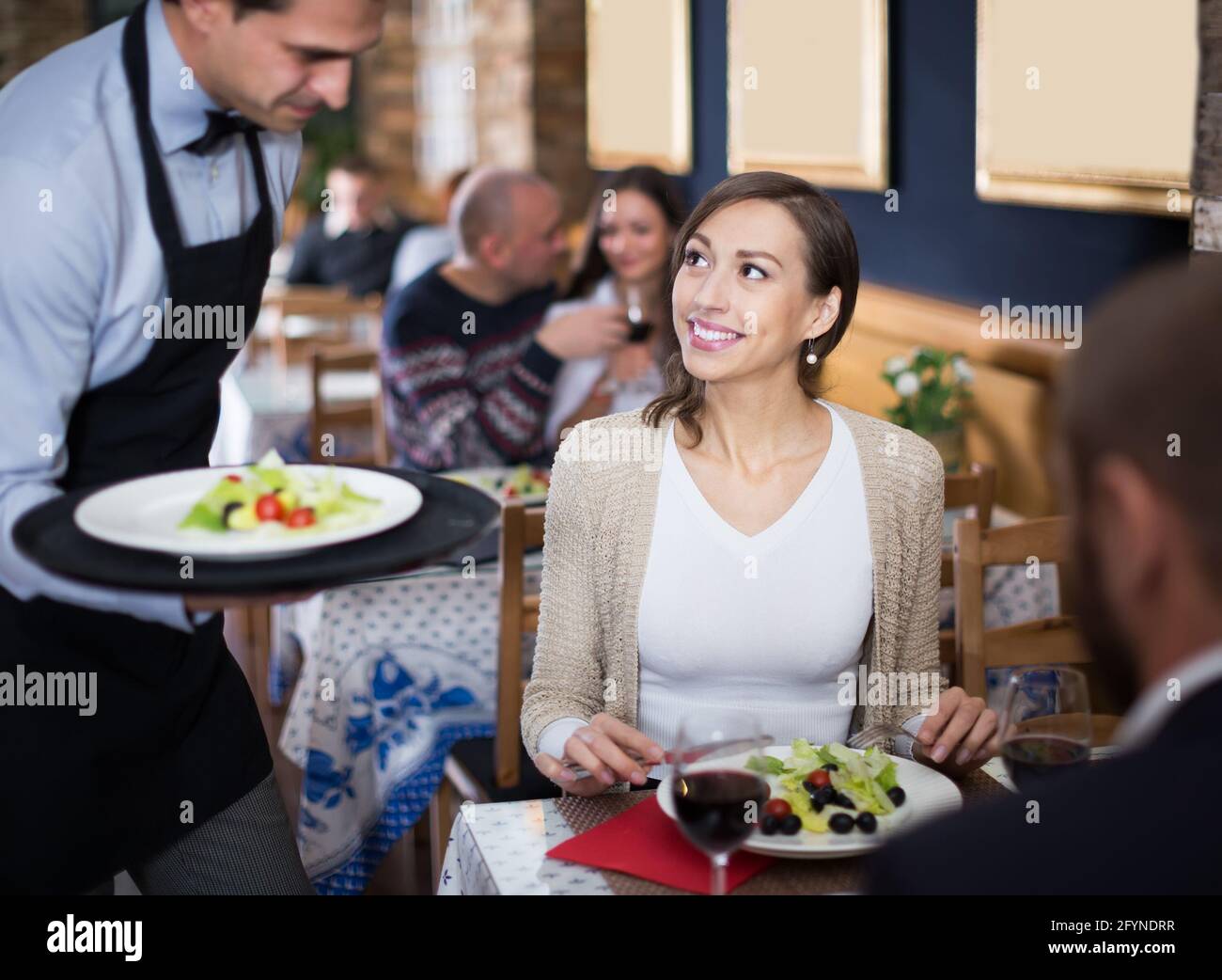 Waiter Bringing Food