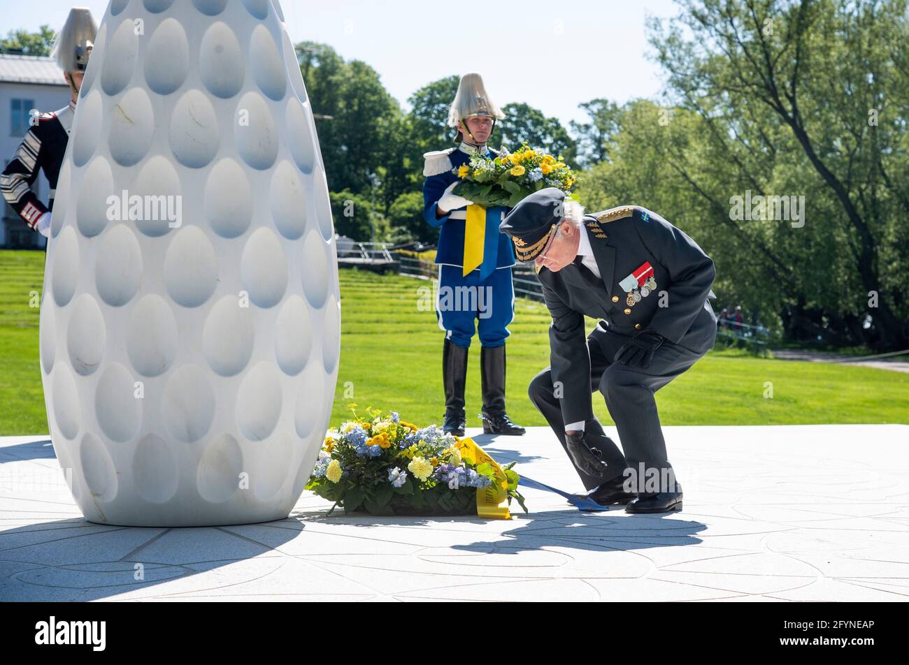 King Carl Gustaf attend Veterans Day ceremony at Restare Veterans ...