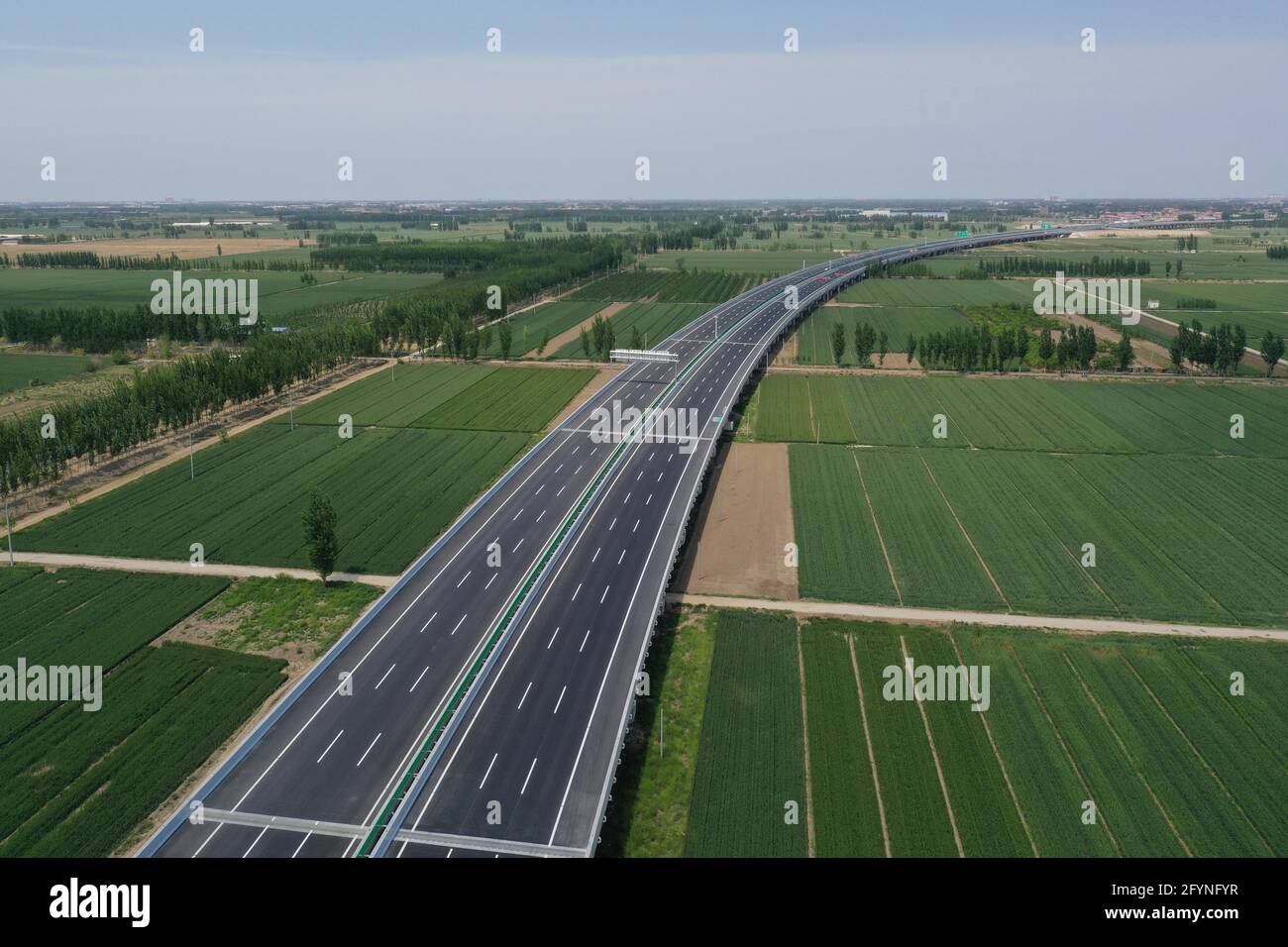 Shijiazhuang. 10th May, 2021. Aerial photo taken on May 10, 2021 shows ...